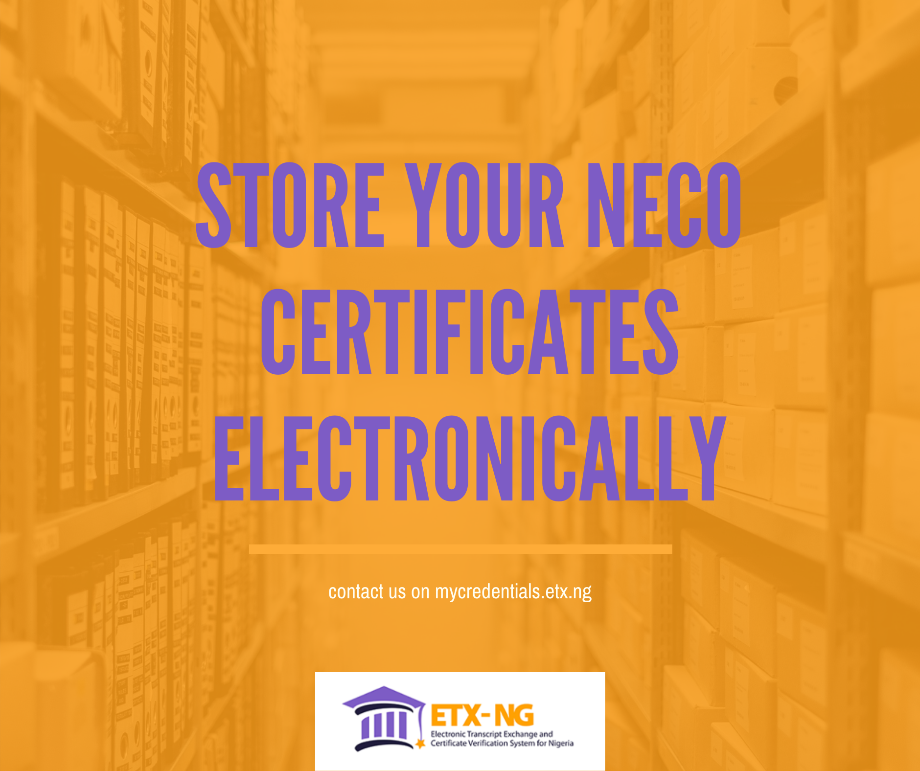 NECO Certificates The Importance Of Electronic Storage MyCredentials Arena